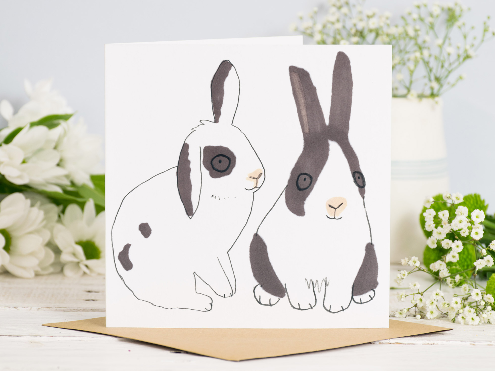 Bunny Rabbits Card - Jo Clark Design