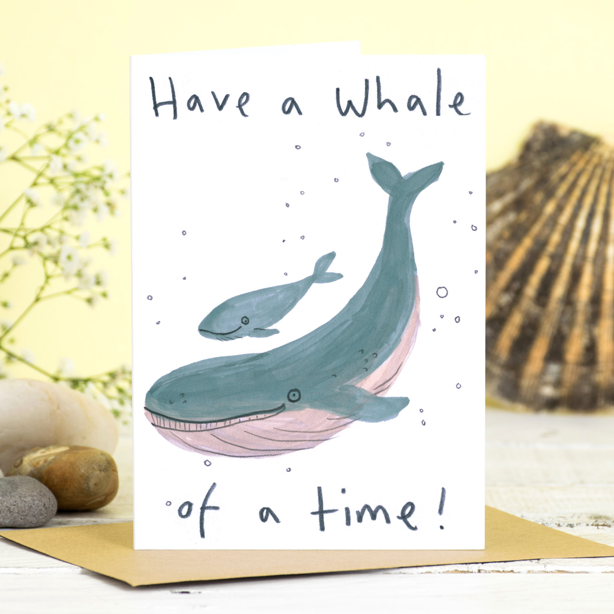 Greetings Card Have A Whale Of A Time Paper Greeting Cards Jan takayama
