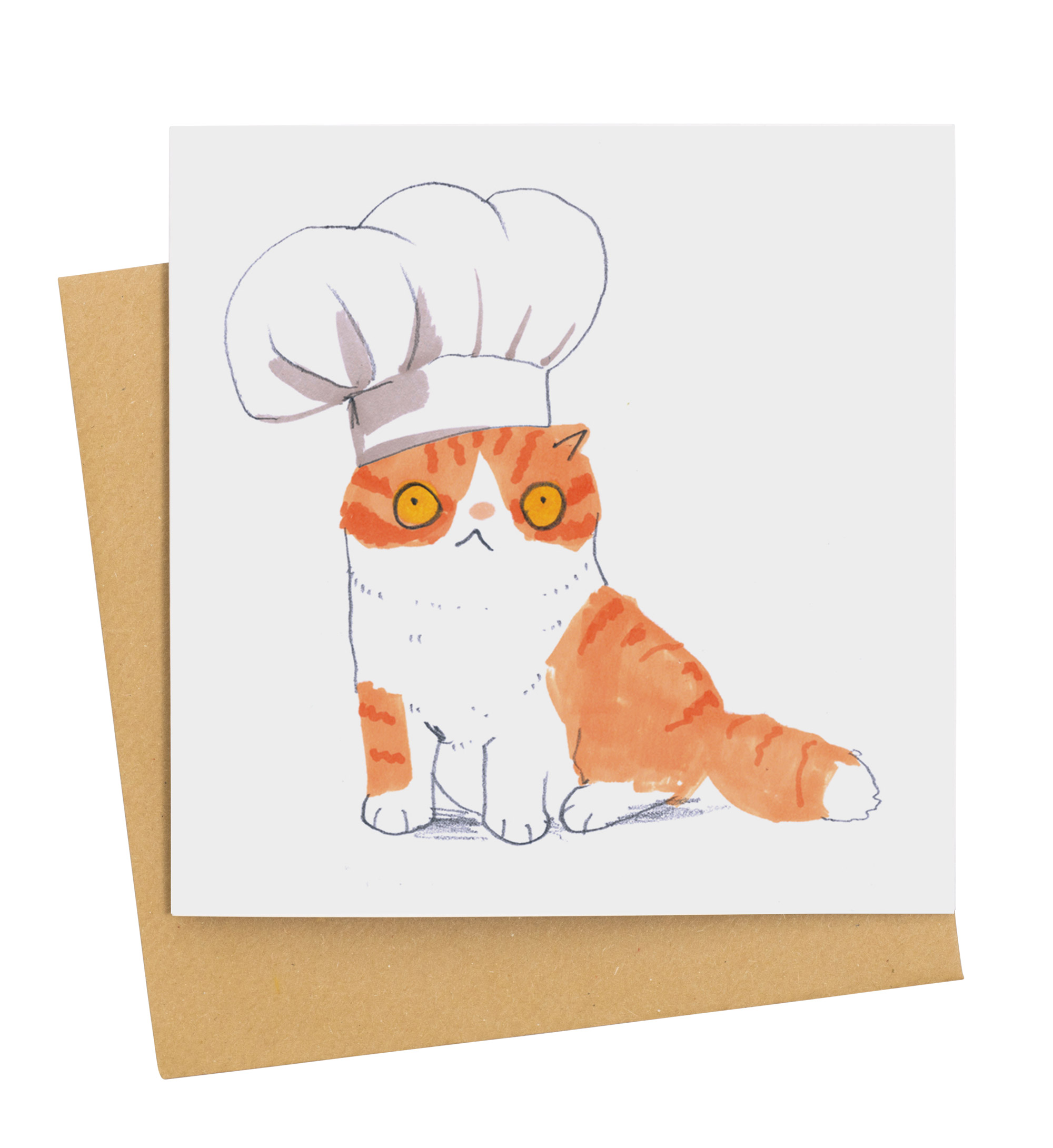 Cat In Chefs Hat - Jo Clark Design