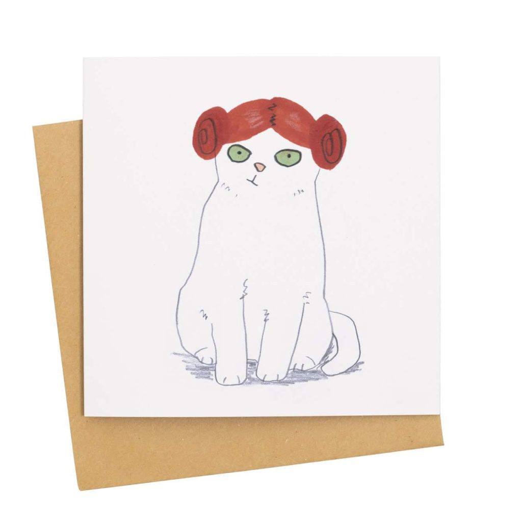 Cat In Princess Leia Wig - Jo Clark Design