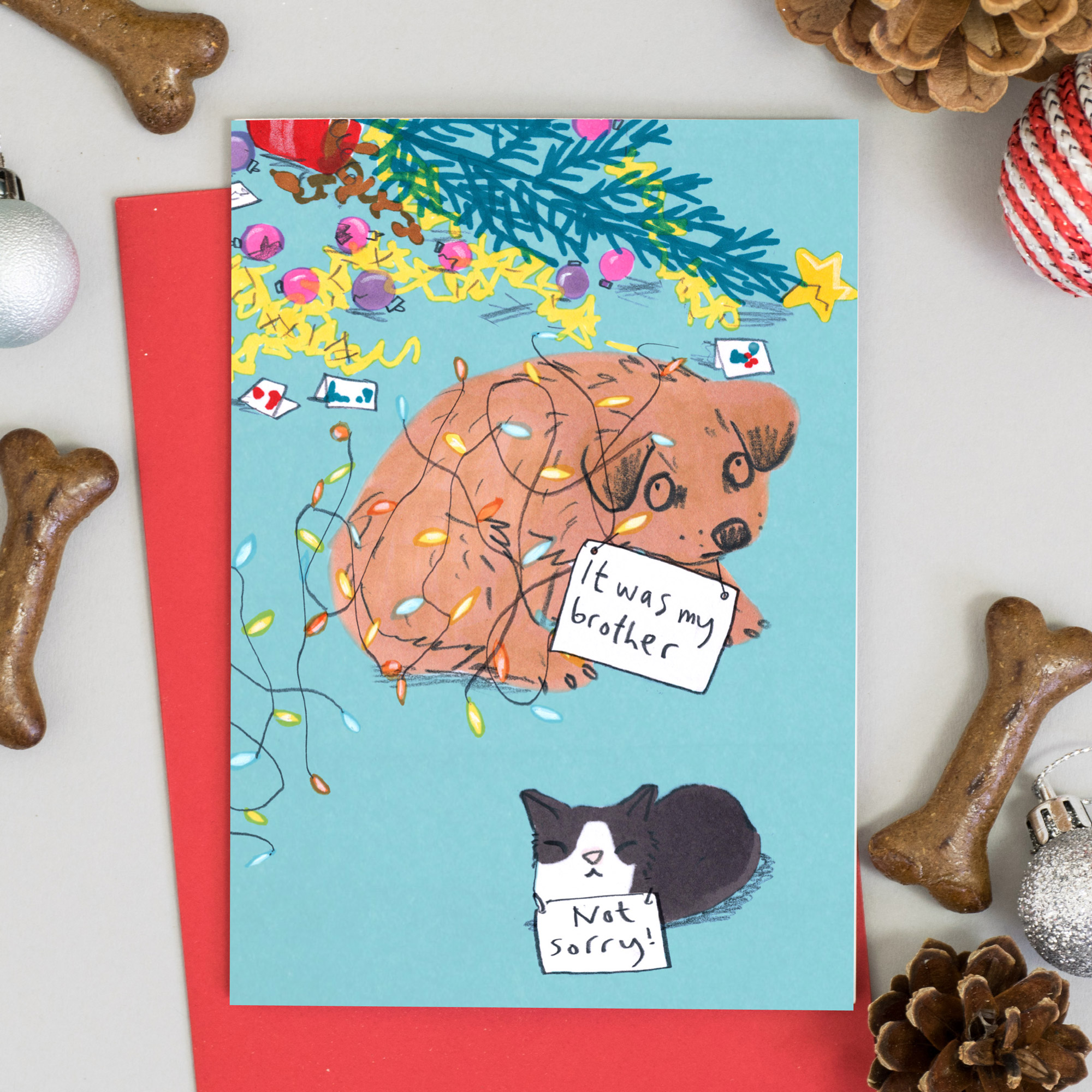 Not Sorry - Dog Christmas Card - Jo Clark Design