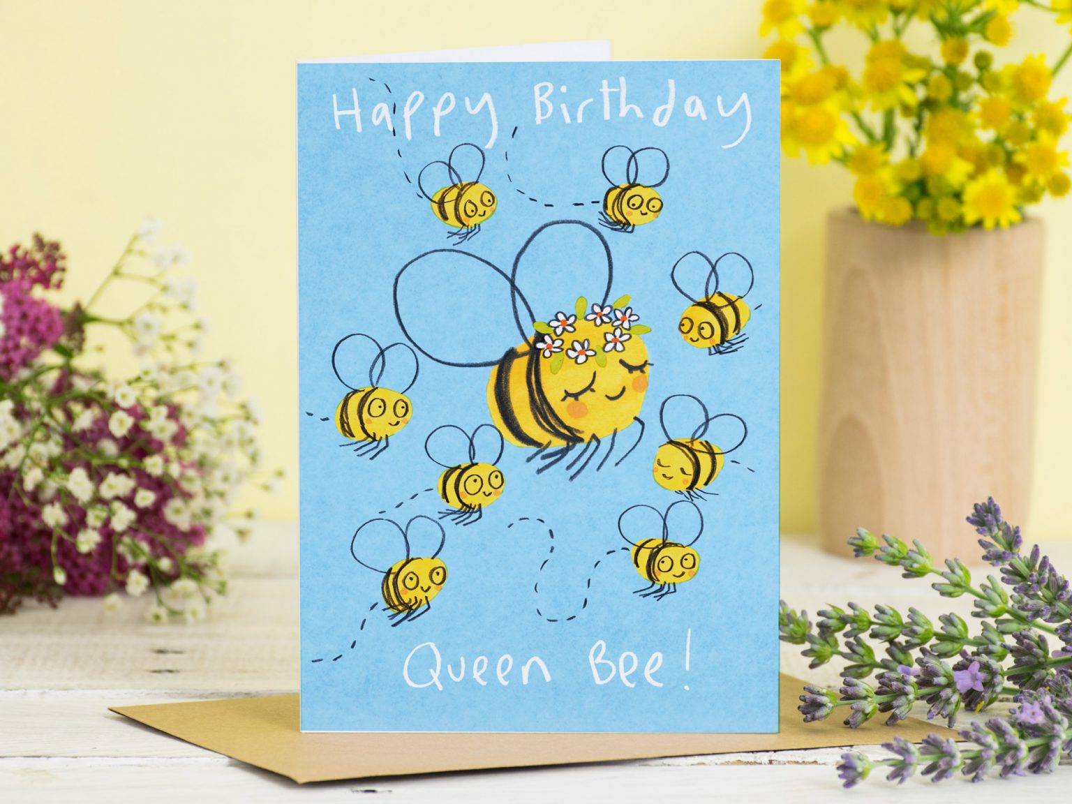 Happy Birthday Queen Bee Card - Jo Clark Design
