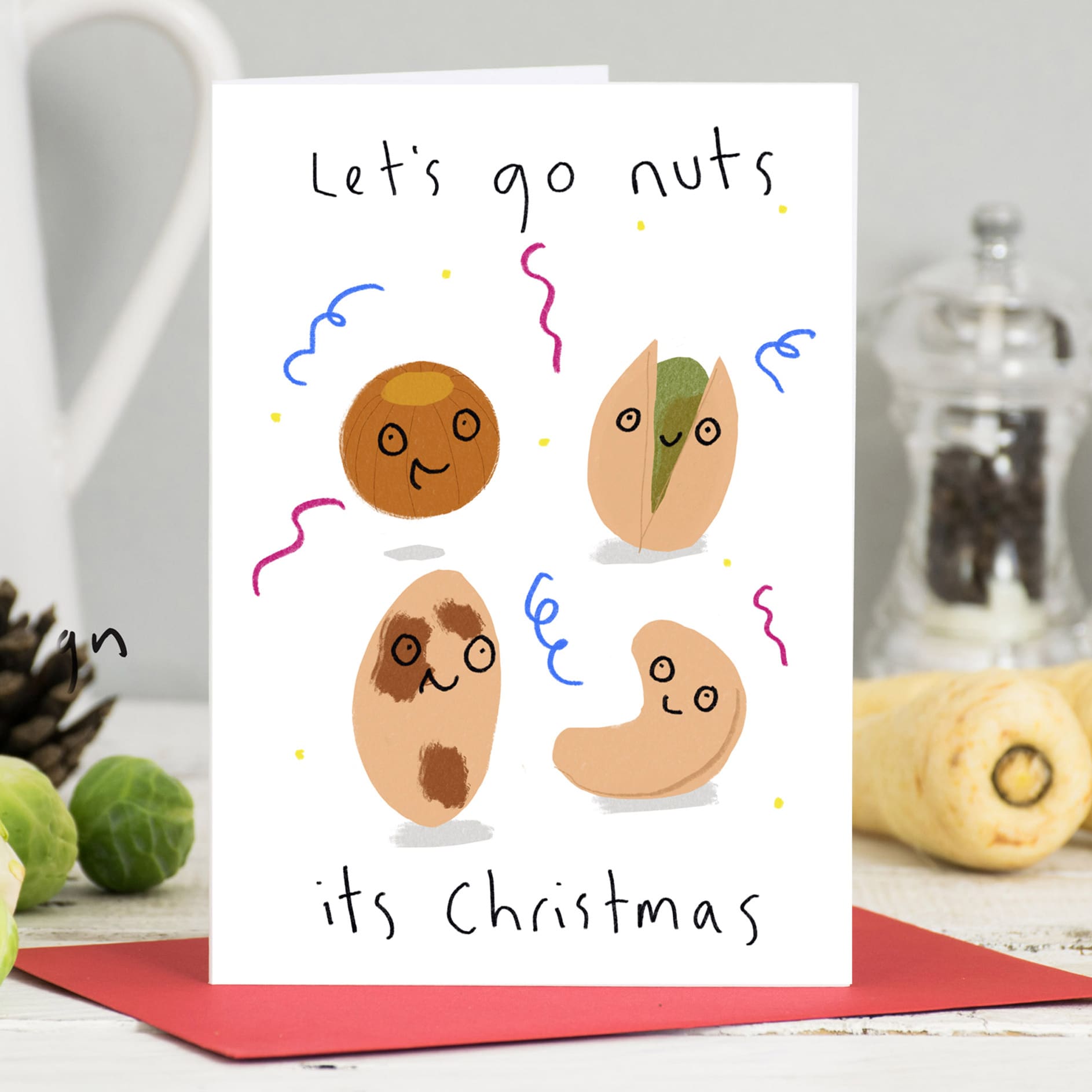 Let's Go Nuts It's Christmas - Jo Clark Design